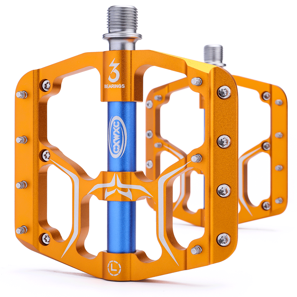 CXWXC Road/MTB Bike Pedals - 3 Bearings 9/16” Aluminum Alloy Bicycle P ...