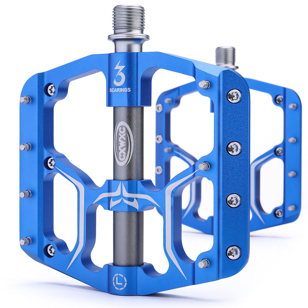CXWXC Road/MTB Bike Pedals - 3 Bearings 9/16” Aluminum Alloy Bicycle P ...