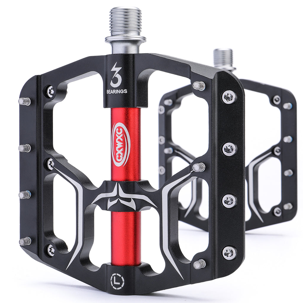 CXWXC Road/MTB Bike Pedals - 3 Bearings 9/16” Aluminum Alloy Bicycle P ...