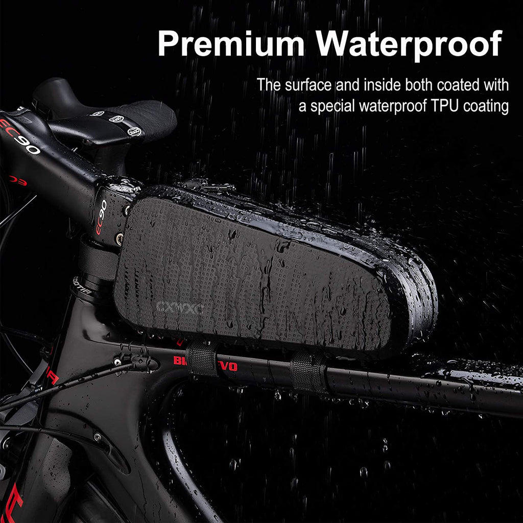 CXWXC Bike Accessories Top Tube Bag for Men Women - Mount Front Frame ...