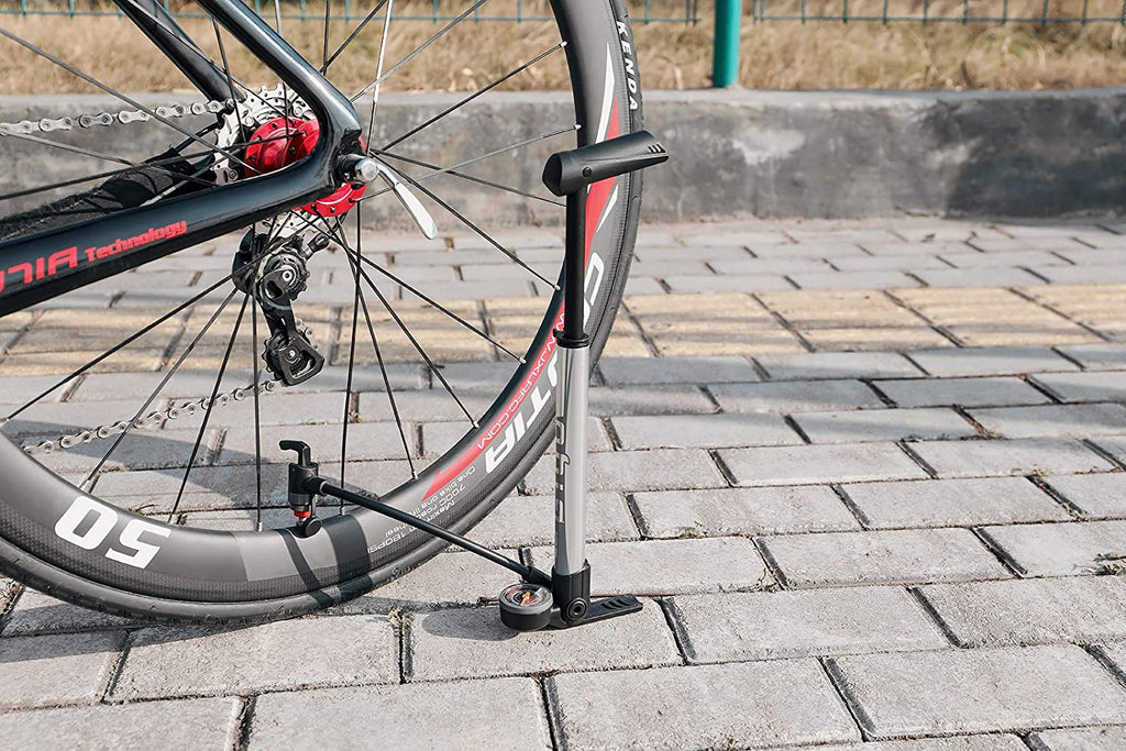 GIYO Bike Pump with Pressure Gauge - Mini Portable Bicycle Tire Pump ...