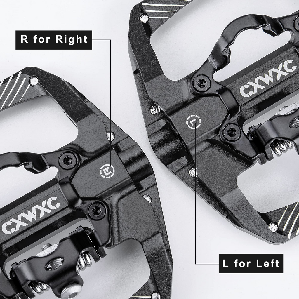 Mountain Bike Pedals Dual Function - Dual Sided Pedals Plat & SPD Clip ...
